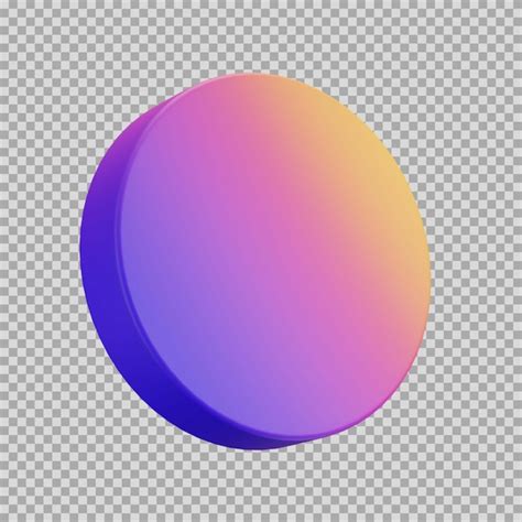 premium psd 3d circle dynamic gradient icon