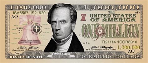 Charles Finney Million Dollar Bill Gospel Tracts Customized