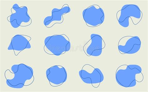 Organic Blob Blotch Shape Line Stroke Random Graphic Design Abstract