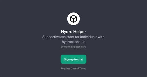 Hydro Helper Hydrocephalus Assistance TAAFT
