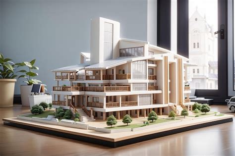 Premium Photo Mockup Of Architecture Building Model