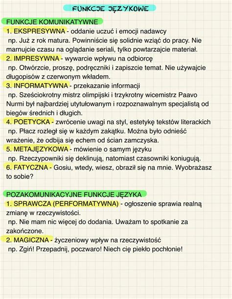 Funkcje Językowe Przykłady I Ćwiczenia Dla Dzieci Język Polski Knowunity