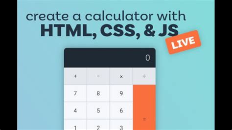 How To Make A Calculator Using Html Css And Javascript