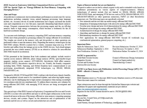 Ieee Council On Electronic Design Automation On Linkedin 📣 The Ieee Journal On Exploratory