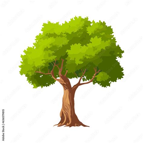 Vector Tree Svg Cartoon Background Bg Stock Vector Adobe Stock