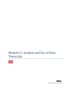 Fillable Online Module 11 Transcript UDS Uniform Data System Support