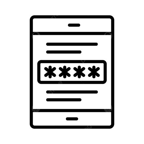 Password Line Icon Vector Password Secure Pin Png And Vector With