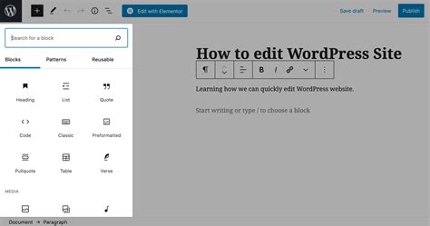 Keystone Solutions How To Edit Wordpress Site Using The Block Editor Gutenberg