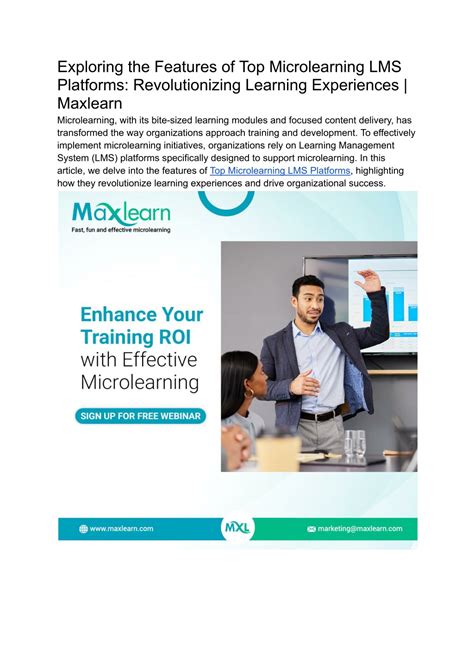 Ppt Exploring The Features Of Top Microlearning Lms Platforms Revolutionizing Learning