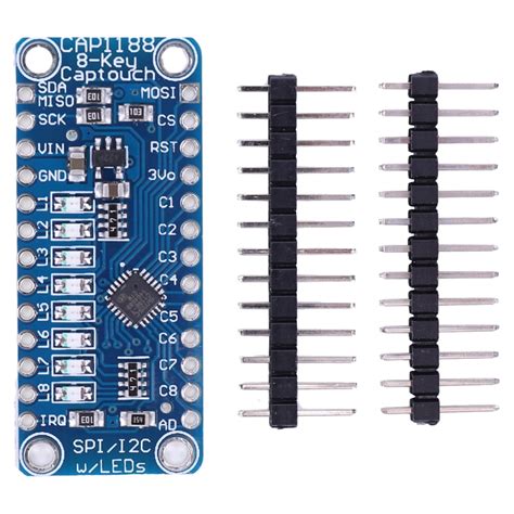 cap1188 cap touch breakout module 8 interfaces de botón tecla 1602 3v
