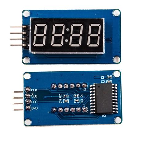 Módulo De Pantalla Led Tm1637 De 4 Bits 4 Dígitos Y 7 Segmentos 0 36 Pulgadas Formato Reloj