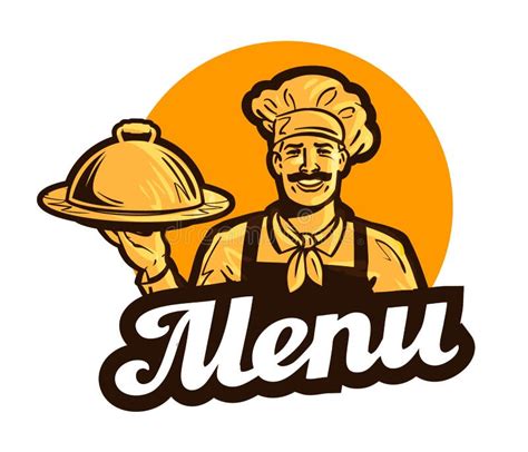 餐馆，咖啡馆传染媒介商标 菜单、盘、食物或者厨师，厨师象 向量例证 插画 包括有 藏品 熟食 69996518