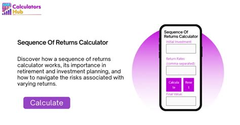 Sequence Of Returns Calculator Online Calculatorshub