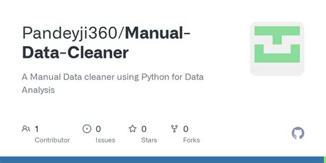 Github Pandeyji Manual Data Cleaner A Manual Data Cleaner Using Python For Data Analysis