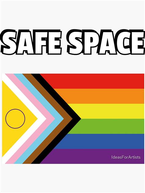 Intersex Inclusive Pride Progress Pride Flag Safe Space Sticker For