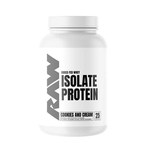 Raw Nutrition Isolate Protein Cookies And Cream 25 Servings Gnc