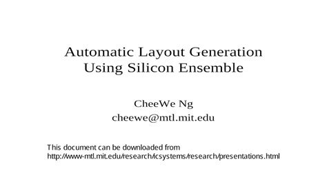 pdf automatic layout generation using silicon ensemble dokumen tips