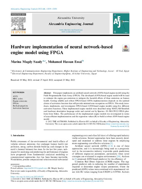 Pdf Hardware Implementation Of Neural Network Based Engine Model Using Fpga