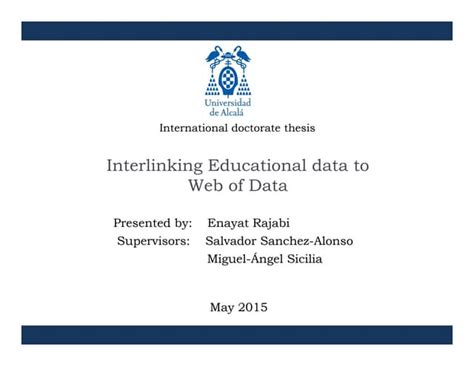interlinking educational data to web of data thesis presentation pdf