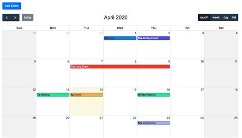 Apropiado Región Independiente Calendario Bootstrap Php Mysql Marido