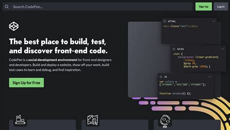 Codepen Front End Developer Playground Code Editor In