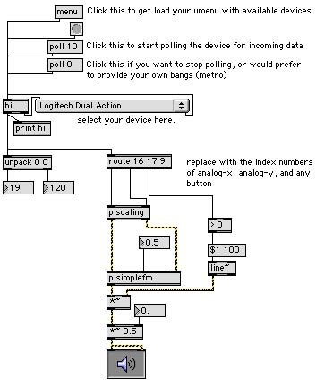 Tutorial Making Connections Connecting A Joystick To MaxMSP Jitter Cycling 74