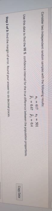 Solved Consider Two Independent Random Samples With The Chegg