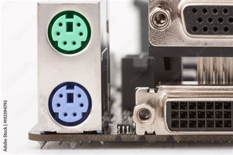 Ps 2 Green Mouse Port And Ps 2 Purple Keyboard Port On Motherboard