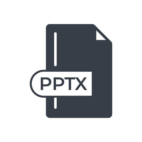 Pptx File Format Icon Pptx Extension Filled Icon 15426191 Vector Art