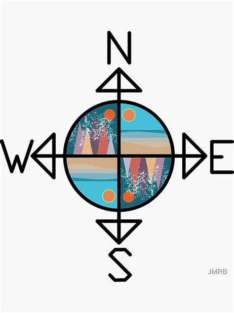 Compass Sticker For Sale By Jmrb Redbubble