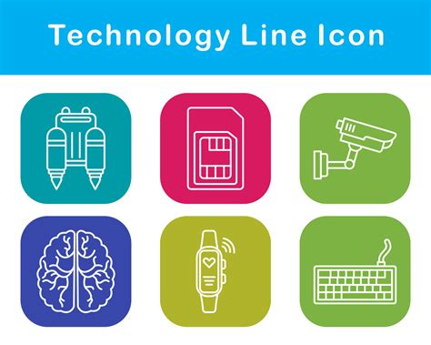 Technology Vector Icon Set 20654356 Vector Art At Vecteezy