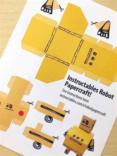 Instructables Official Papercraft Robot 7 Steps With Pictures Instructables