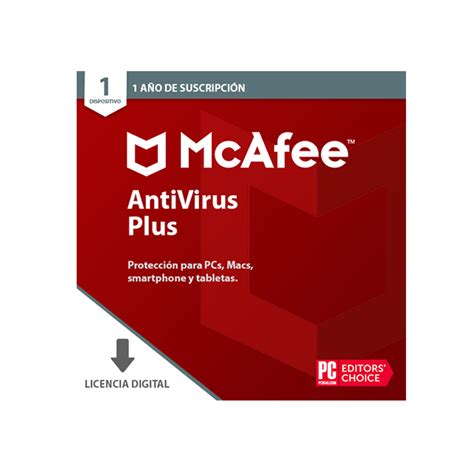 Antivirus Mcafee Antivirus Plus Para 1 Dispositivo 12 Meses Licencia