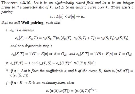 Algebraic Geometry Weil Pairing Is A Primitive Nth Root Of Unity