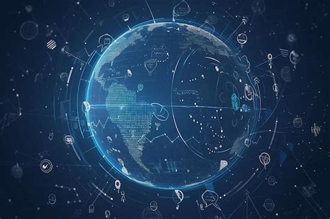 Premium Photo Connection And Cyber Security In Conceptual Futuristic Digital Data Background