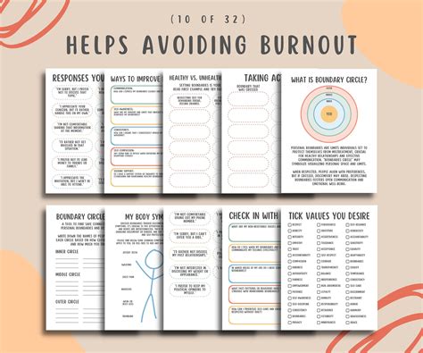 32 Personal Boundaries Worksheets Dbt Therapy Workbook Healthy Boundary And Self Care Book