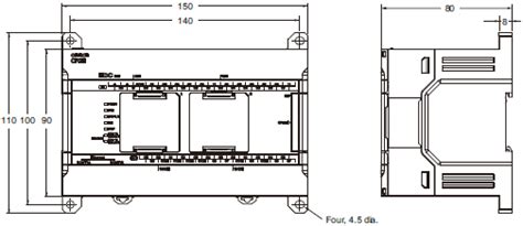 CP E CP Series CP E CPU Unit Dimensions OMRON Industrial Automation Australia