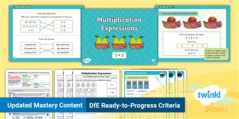 👉 Y2 Write Statements Using The Multiplication Sign Planit Maths 1
