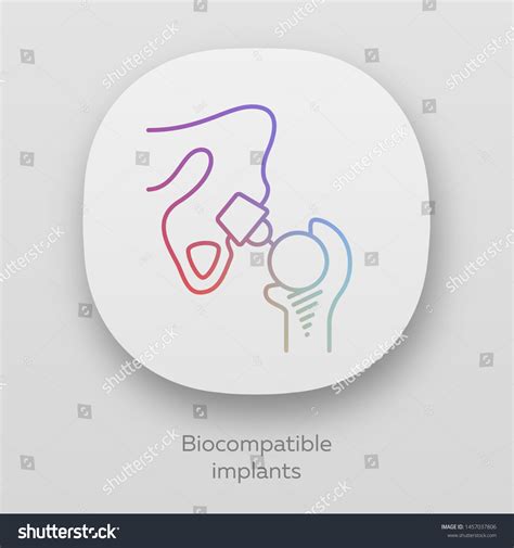 Biocompatible Implants App Icon Compatible Living Stock Vector Royalty Free 1457037806