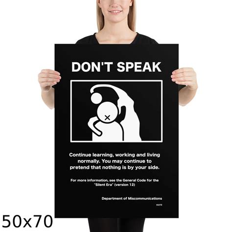 SCP WARNING Poster Don T Speak Scp Foundation Poster Etsy