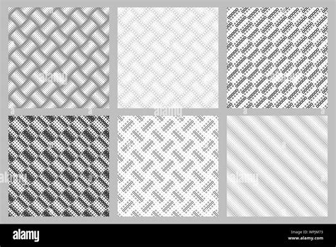 Seamless Diagonal Square Pattern Background Set Abstract Vector Graphic Design Stock Vector