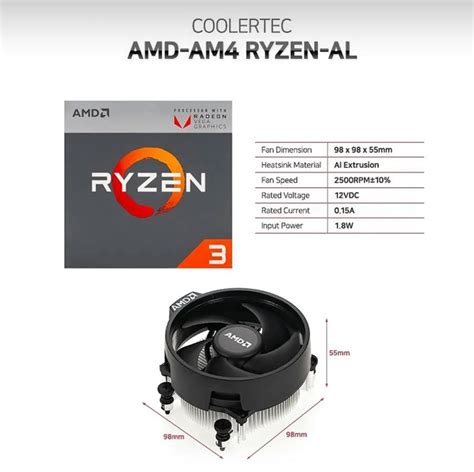 AMD Wraith Stealth Heatsink Cooler Socket AM For Ryzen CPU Shopee Philippines
