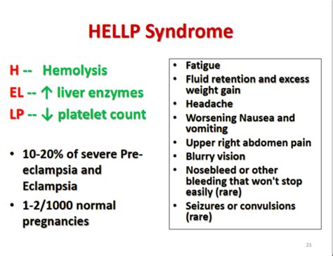 Hellp Syndrome Flashcards Quizlet