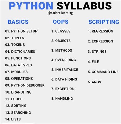 Python Syllabus Poster