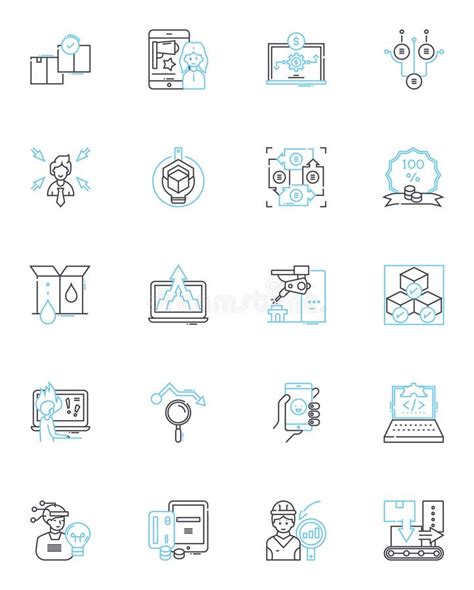Market Research Linear Icons Set Insights Demographics Segmentation Survey Focus Groups