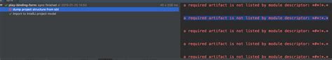 Scala Intellij A Required Artifact Is Not Listed By Module Descriptor Stack Overflow