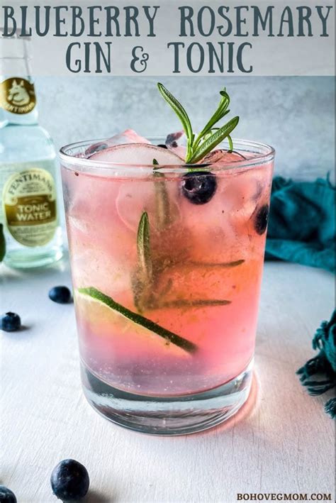 Blueberry Rosemary Gin And Tonic Bohovegmom Recipe Drinks Alcohol Recipes Cocktail Drinks