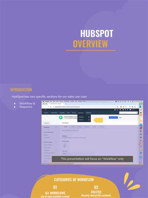 Hubspot Workflow Overview Pdf Software Information Technology