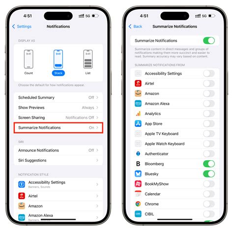 how to turn off ai notification summary on iphone ipad mac