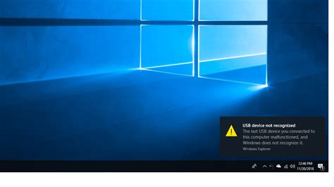 usb device not recognized r windows10